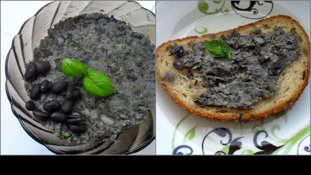 Przepis - Pasta z czarnej fasoli przepis - Gotujmy.pl